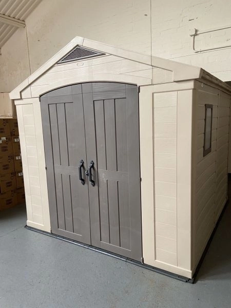 Keter Plastic Garden Storage Shed 8ft x 8ft [with a Keter Integral Base ...