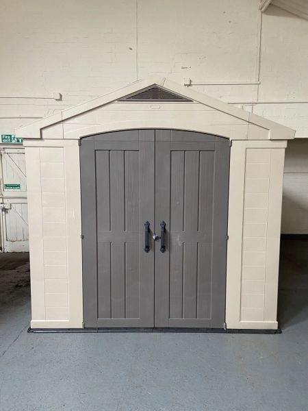 Keter Plastic Garden Storage Shed 8ft x 8ft [with a Keter Integral Base ...