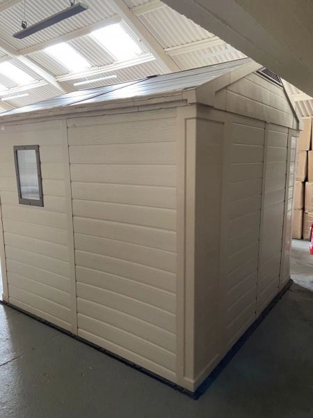 Keter Plastic Garden Storage Shed 8ft x 8ft [with a Keter Integral Base ...