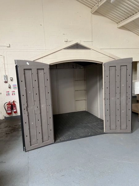 Keter Plastic Garden Storage Shed 8ft x 8ft [with a Keter Integral Base ...