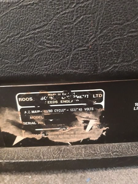Roost SR 100w Leeds era amp head, fantastic sounding rare amplifier