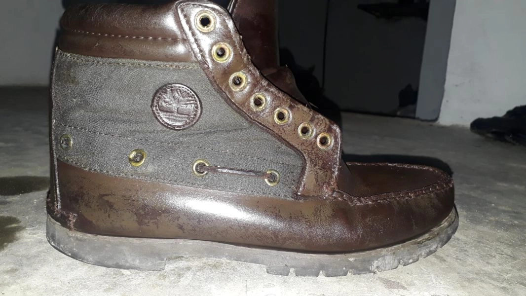 Original real cow leather Timberland military combat and hiking boots